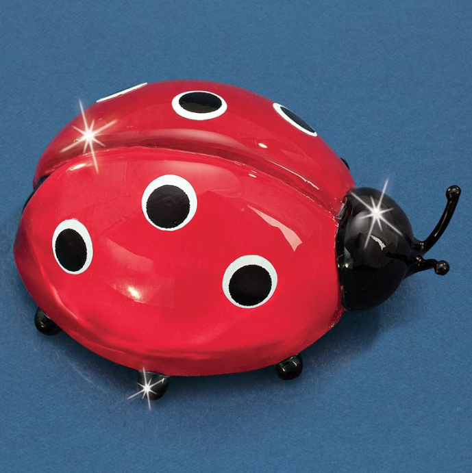 Glass Handcrafted Ladybug Figurine – Crystal Creations