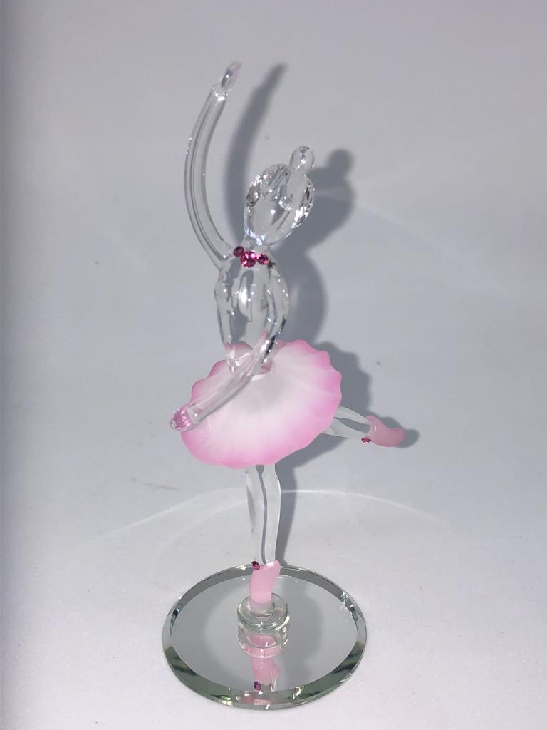 Glass Baron Pink Ballerina Ballet Figurine Crystals – Crystal Creations